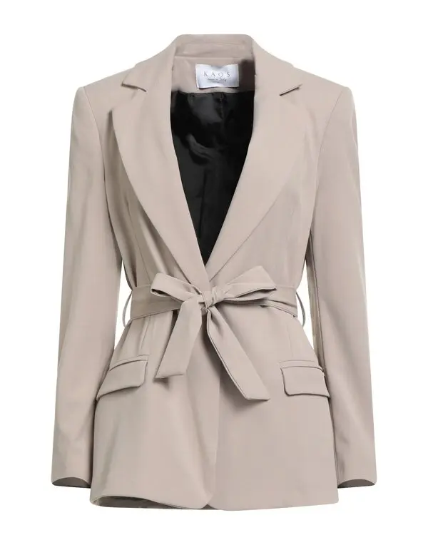 KAOS Belted Single-breasted Blazer - Beige