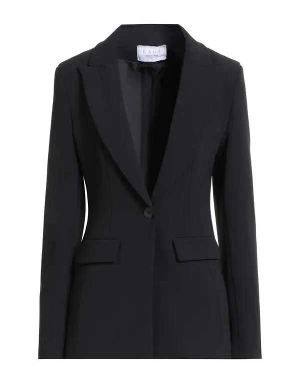 KAOS Single-breasted Crepe Blazer - Black