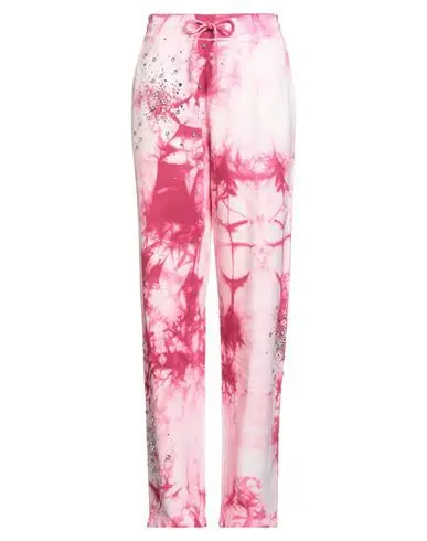 DES_PHEMMES Tie-dyed Fleece Track Pants With Crystals - Pink