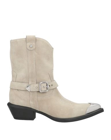Pinko Cow Leather Ankle Boots - Grey