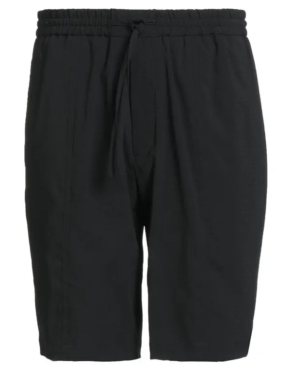 Emporio Armani Seersucker Casual Shorts - Black