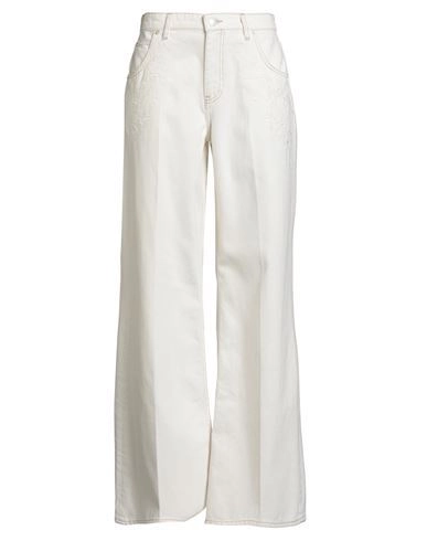 Maje Wide-leg Cotton Jeans - Ivory