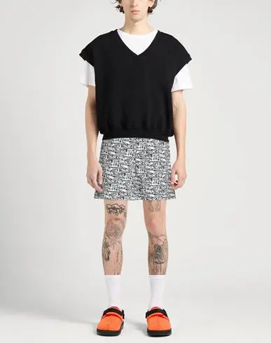 Palm Angels Hawaiian-print Relaxed Fit Shorts - Black