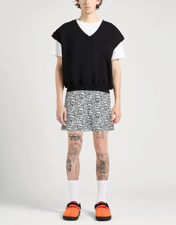Palm Angels Hawaiian-print Relaxed Fit Shorts - Black