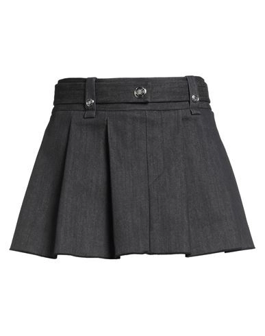 Maje Pleated Denim Skirt - Charcoal