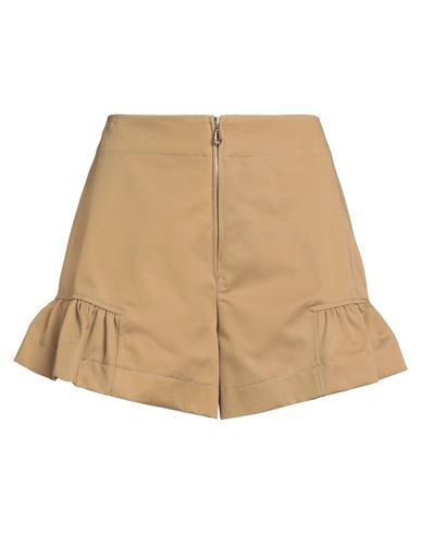 Sandro High-waisted Cotton Twill Shorts - Camel