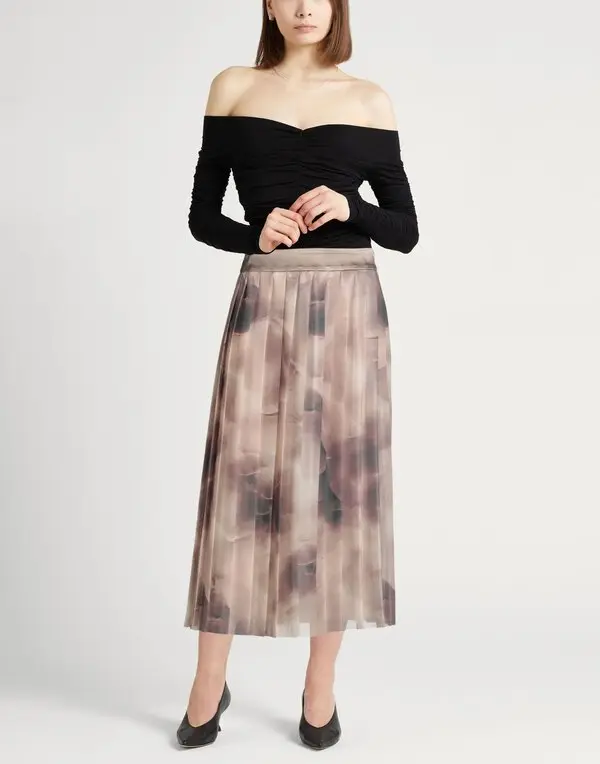 Peserico Pleated Organza Midi Skirt