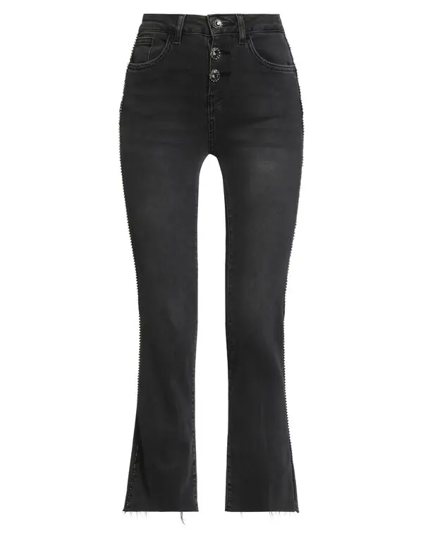 Liu Jo Boot-cut Jeans With Crystal Embellishments - Grey