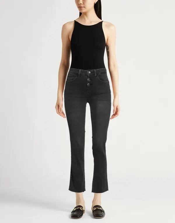 Liu Jo Boot-cut Jeans With Crystal Embellishments - Grey