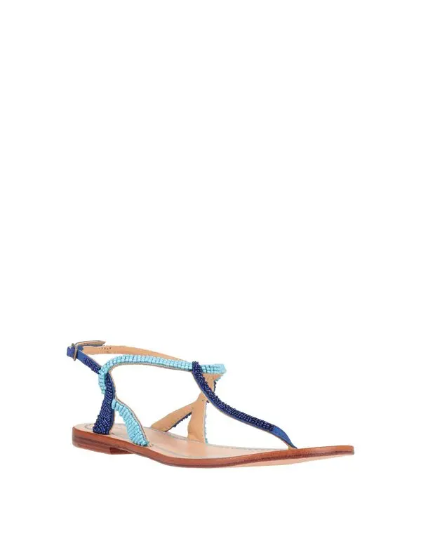 Malìparmi Textile Fibers Slingback Thong Sandals - Blue