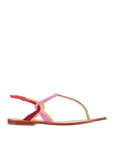 Malìparmi Thong Sandal Size Textile Fibers - Red