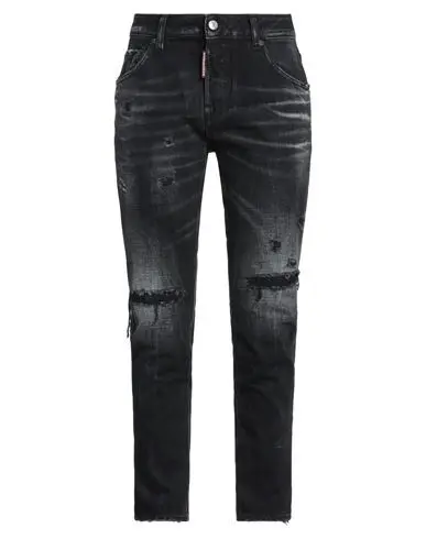 Dsquared2 Cotton And Calfskin Tapered Jeans