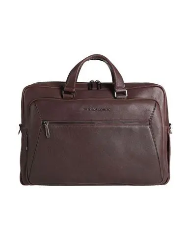 PIQUADRO Cow Leather Laptop Bag - Brown