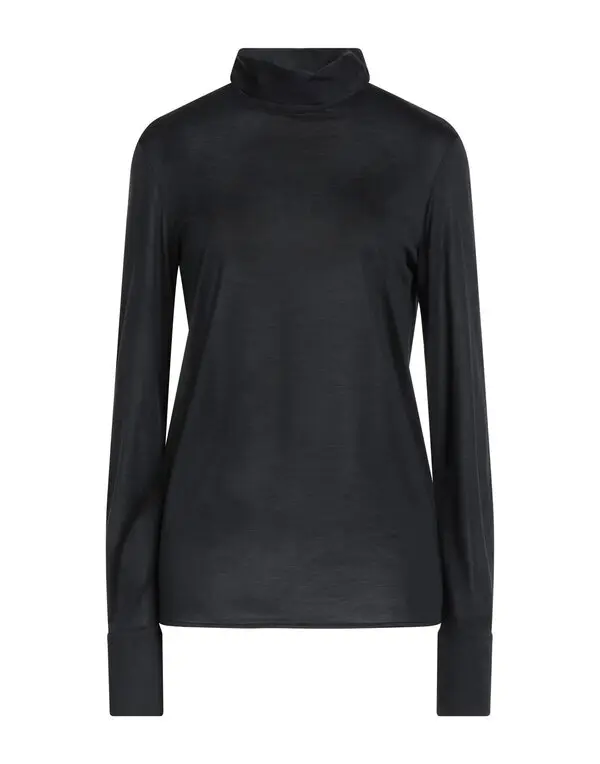 Fabiana Filippi Long Sleeve Silk Jersey Turtleneck