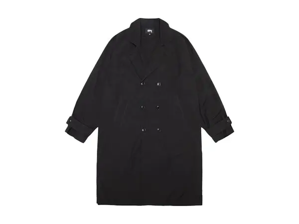 StÜssy Lightweight Surfman Trench Coat - Black