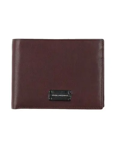 PIQUADRO Wallet Dark Cow Leather, Aluminum - Brown