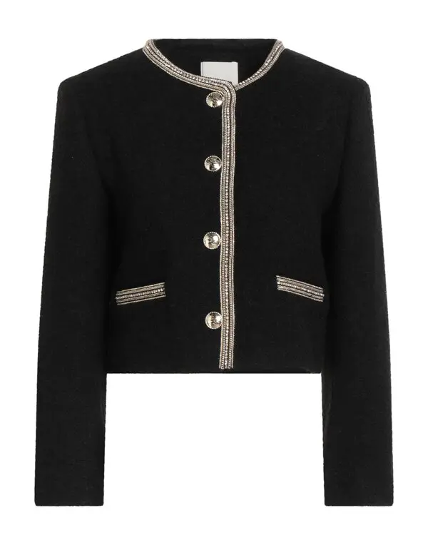 Sandro Jacket In Cotton, Synthetic Fibers, Wool, And Alpaca Wool