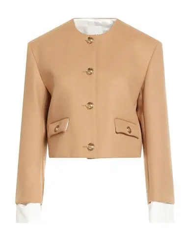 Sandro Jacket In Wool Blend - Camel