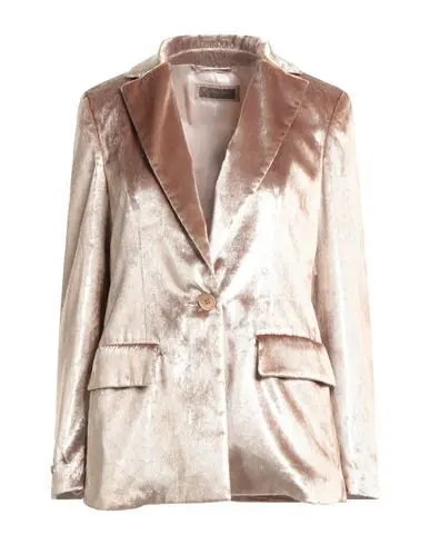 Peserico Velvet Single-breasted Blazer - Beige