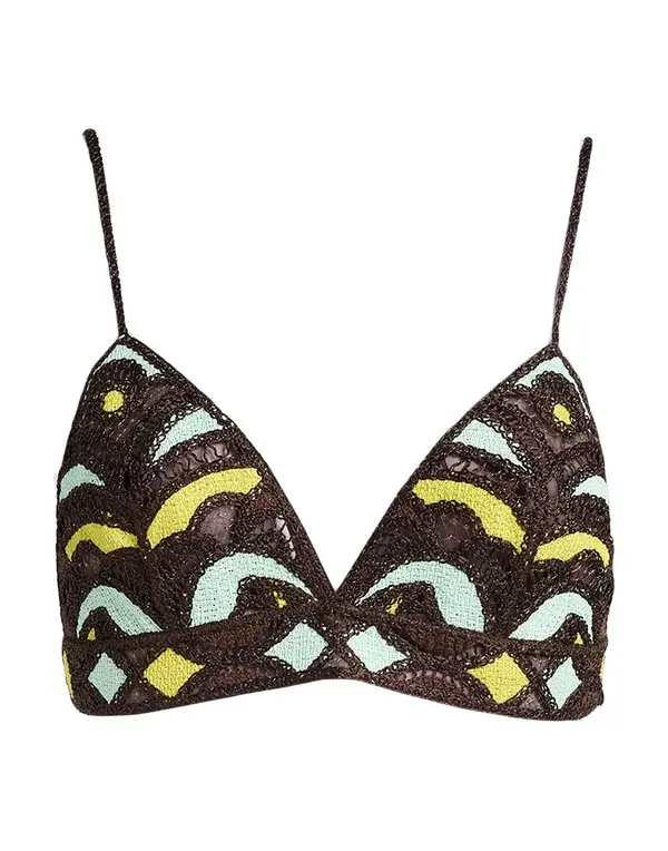 Emilio Pucci Multicolor Knit Crop Top
