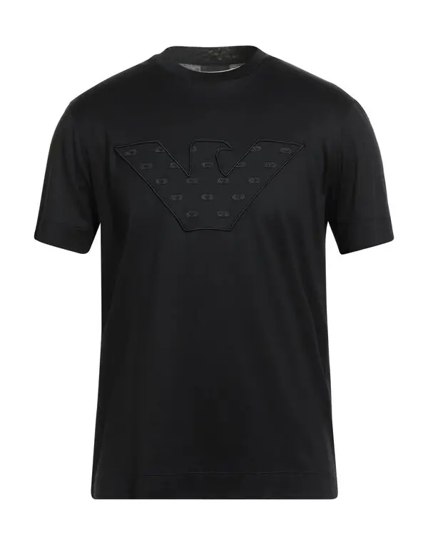 Emporio Armani T-shirt Size Lyocell, Cotton - Black
