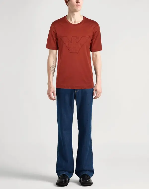 Emporio Armani T-shirt Size Lyocell, Cotton - Brick