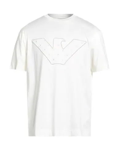 Emporio Armani T-shirt Ivory Size Lyocell, Cotton - White