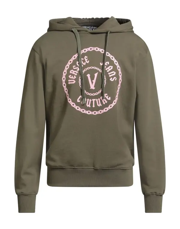 Versace Sweatshirt In Military Cotton - Green