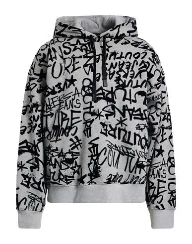 Versace Flocked Fleece Hoodie - Grey