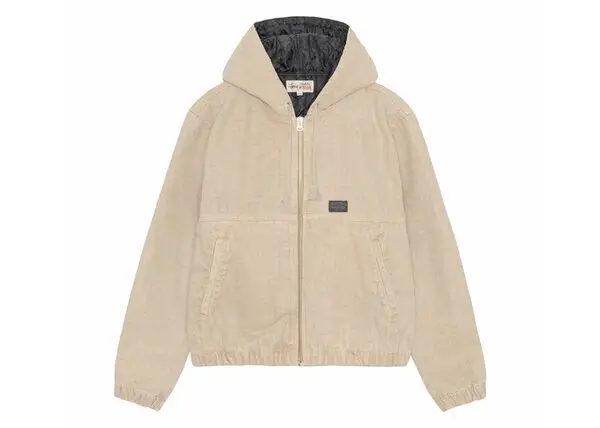 StÜssy Work Canvas Needle Punch Jacket - Khaki