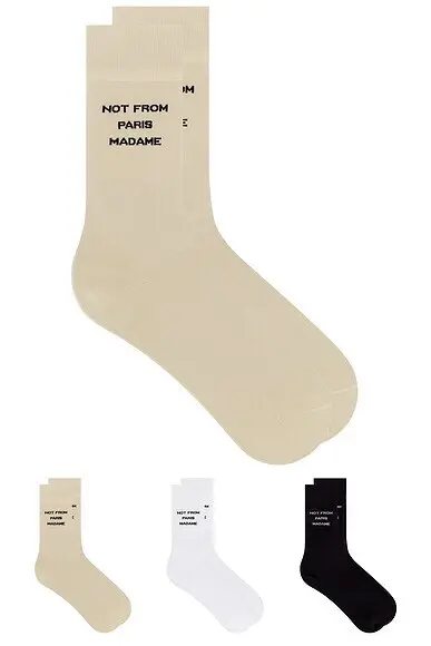 Drole De Monsieur Slogan Socks - Multicolor