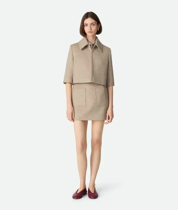 Bottega Veneta Wool And Cashmere Cropped Jacket