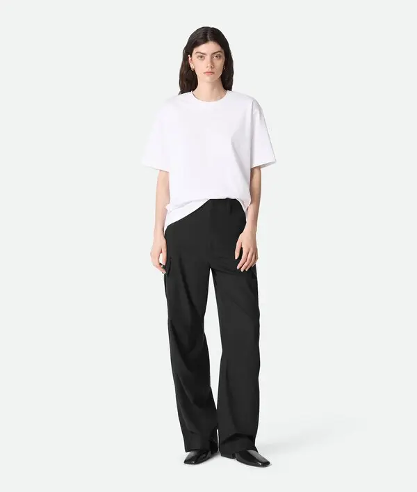 Bottega Veneta Fine Wool Cargo Pants - Black