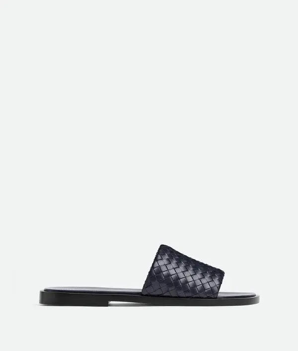 BOTTEGA  VENETA Elio Intrecciato Mule Sandal - Nocturnal