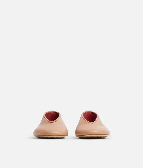 Bottega Veneta Leather Ballerina With Coaxial Detailing