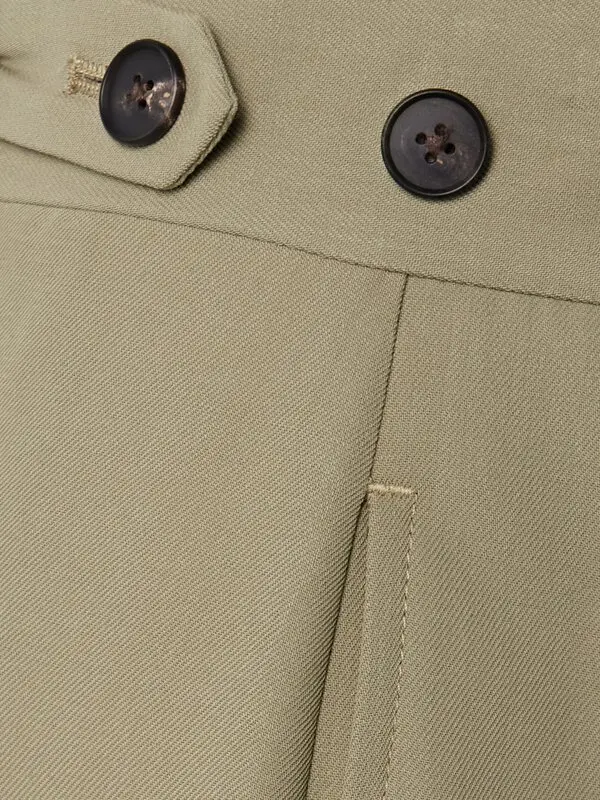 THE ROW Elowyn Wool-gabardine Straight-leg Pants