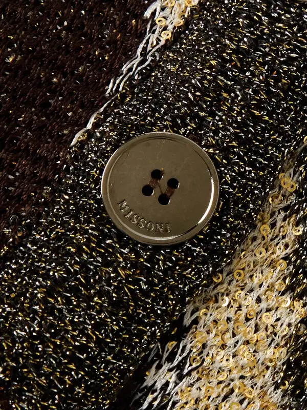 Missoni Sequin-embellished Striped Metallic Jacquard-knit Cardigan