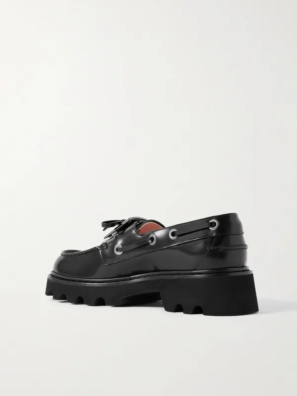 ROGER VIVIER Viv Rangers Buckled Leather Loafers