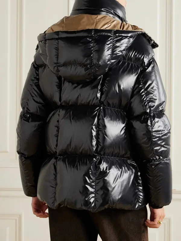 Moncler Hooded Quilted Glossed-shell Down Jacket