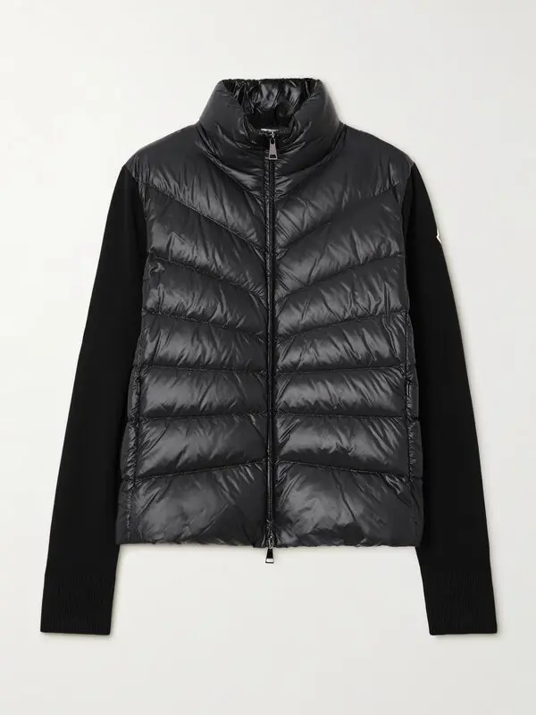Moncler Wool And Shell Quilted Down Jacket
