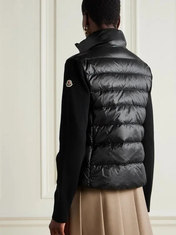 Moncler Wool And Shell Quilted Down Jacket