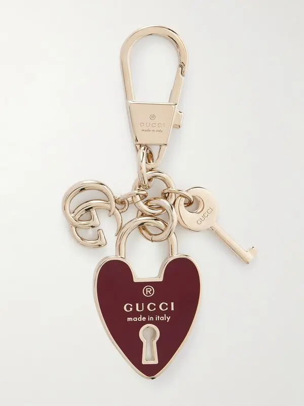 Gucci Enameled Keychain - Gold