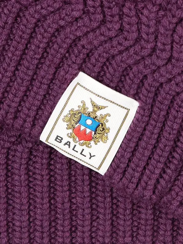 Bally Cable-knit Wool Vest - Purple