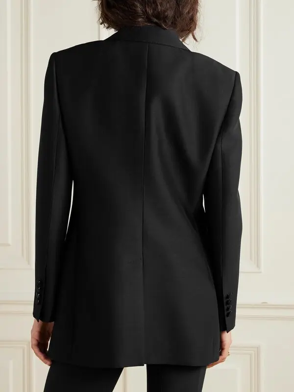 Dolce & Gabbana Wool And Silk-blend Satin Double-breasted Blazer