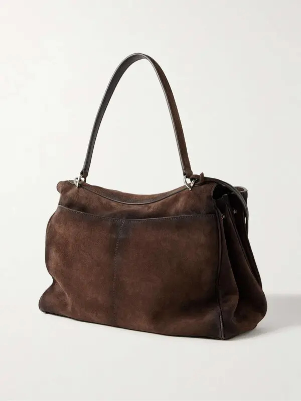 Balenciaga Rodeo Medium Suede Shoulder Bag