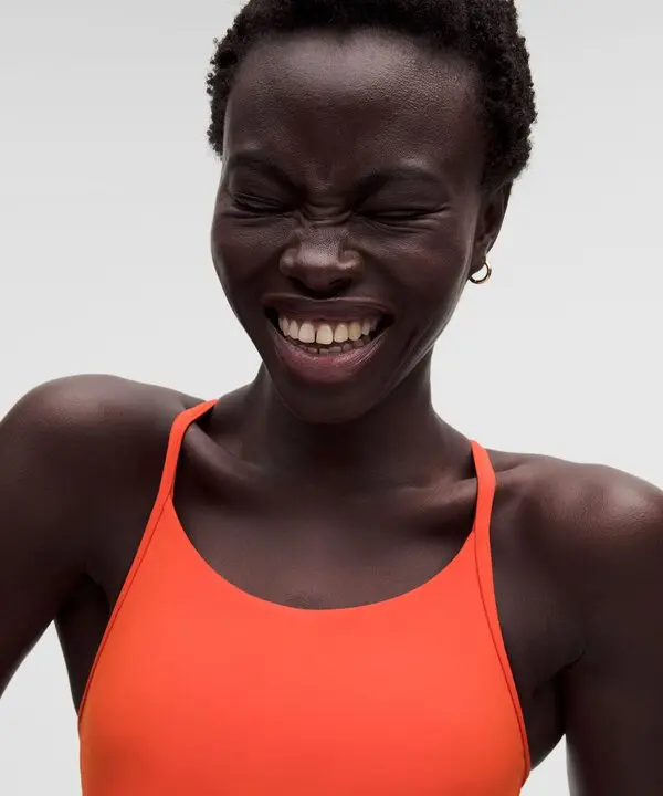 Lululemon Flow Y Mid-support Bra - Cherry Ember