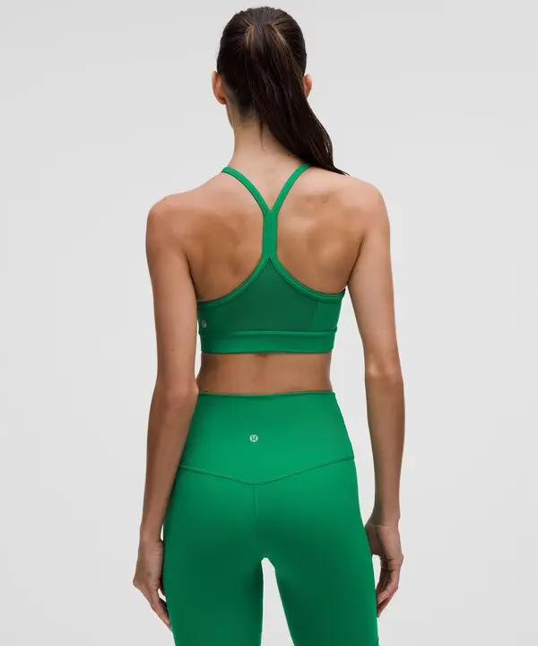 Lululemon Flow Y Mid-support Bra - Raceway Green