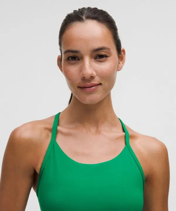 Lululemon Flow Y Mid-support Bra - Raceway Green