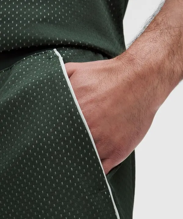 Lululemon Double-layered Mesh Linerless 7' Shorts - Rainforest Green/vapor