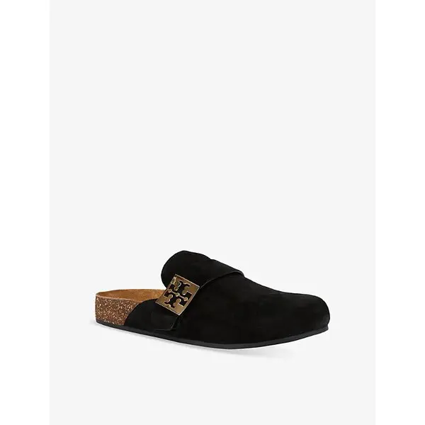 Tory Burch Mellow Suede Mules - Blk/other